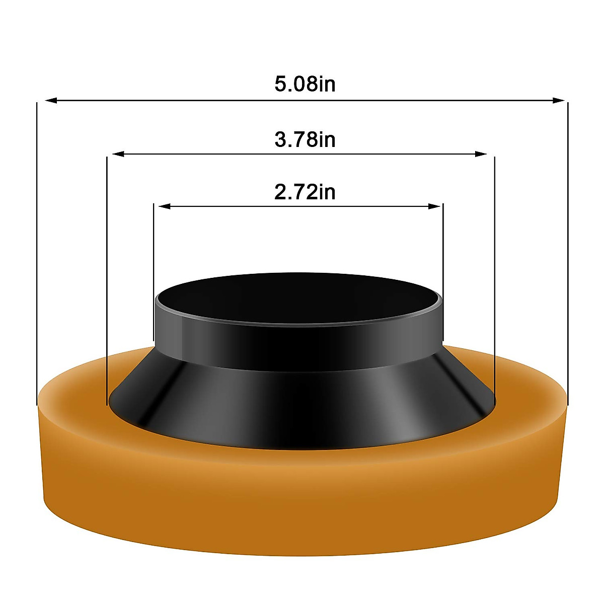 11 Pieces Toilet Wax Ring Kit Include Closet Bolts, Bolt Caps, Thick Flange and Retainer Washers, Fits 3 Inch and 4 Inch Waste Lines for Toilet Gas Odor and Watertight Sealing Supplies
