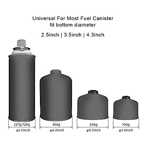 Folding Universal Fuel Can Canister Stand, Caudblor Tripod Stabilizer for Camping Stoves, Upgrade Compact Butane Gas Tank Bracket, Plastic Cylinder Cartridge Holder, Footrest for Outdoor Hiking Stove