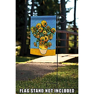 Toland Home Garden 1110856 Van Gogh's Sunflowers Flower Flag 12x18 Inch Double Sided Flower Garden Flag for Outdoor House Flag Yard Decoration