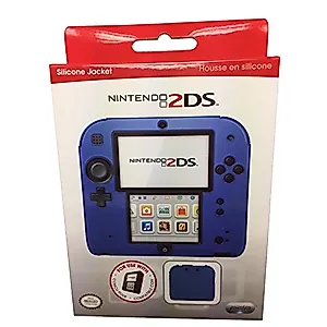 PdP Silicone Protective Case Compatible with Nintendo 2DS – Non-Slip Textured Grip Nintendo 2DS Case – Full Front and Back Protection 2DS Non-Screen Protector – Cute and Modern Colors (Blue)