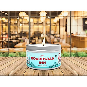 Park Scents Boardwalk Inn Candle - Authentic Smell of The Boardwalk Inn Resort Lobby at Walt Disney World - Super Accurate - Handmade in The USA - Vegan and Cruelty-Free | 8 oz. Tin