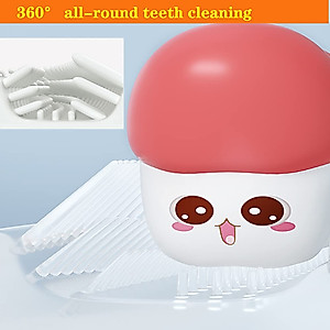 U Shaped Toothbrush for Kids, Whole Mouth Toothbrush 360 Clean Teeth,Food Grade Soft Silicone Brush Head, Teeth Whitening for Kids, Suitable for Age 2 6 Todlder(2 PcS Navy Blue + Orange with Box)