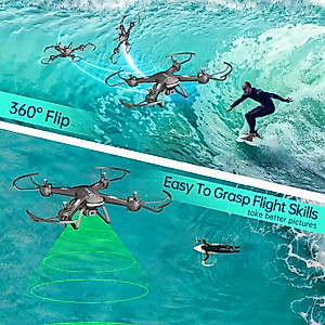 GPS Drone with 4K Camera for Adults Begineer, Dual Positioning 5G WiFi FPV Live Video 40mins Flight Time 2 Cameras RC Quadcopter Drone Auto Return Follow Me (2 Batteries) …