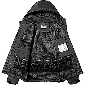 WULFUL Women’s Waterproof Snow Ski Jacket Mountain Windproof Winter Coat with detachable hood