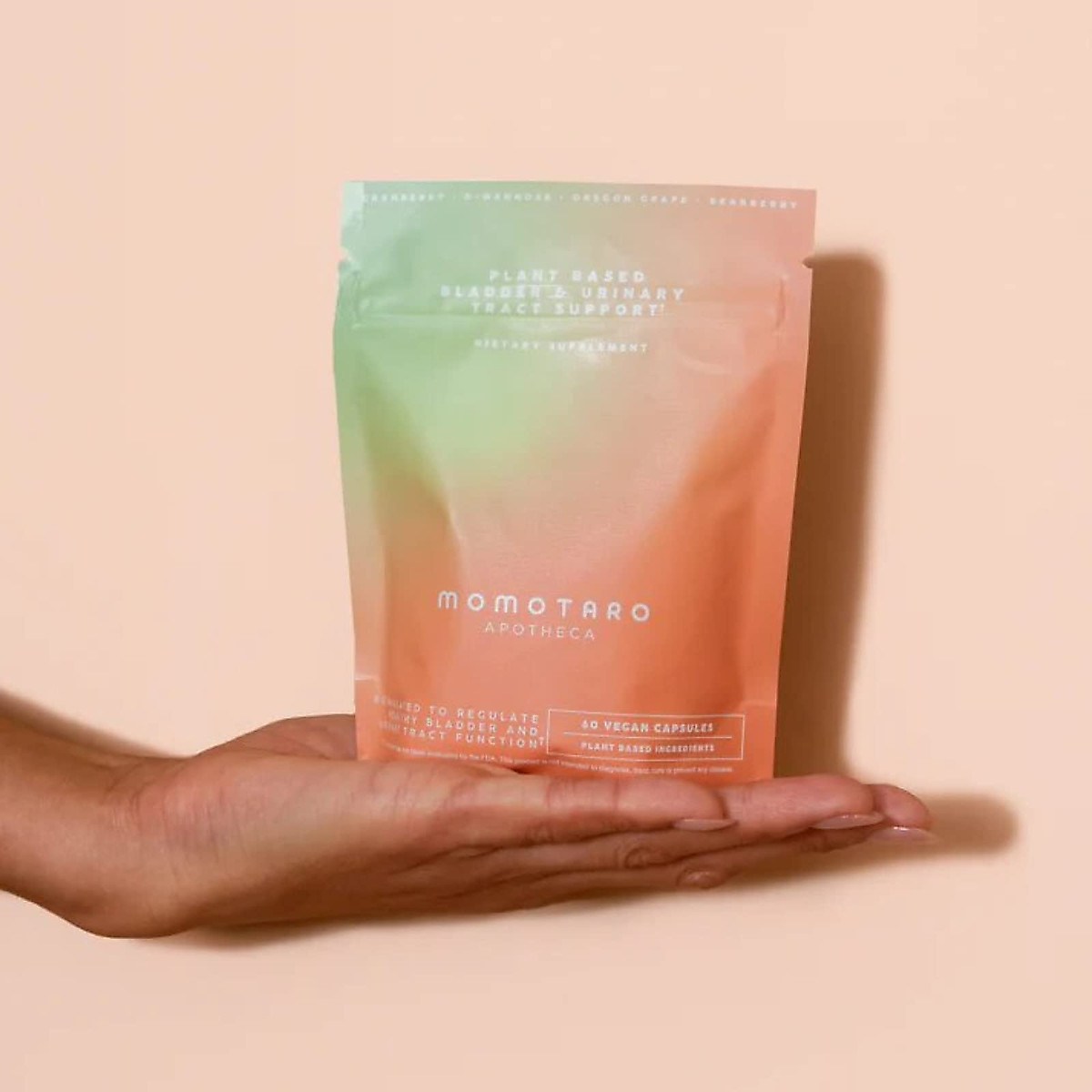 MOMOTARO APOTHECA Urinary Health Supplement, Natural Vaginal & Bladder Health, Urinary Tract Supplements - Cranberry, D Mannose, Vegan - Natural Support for Vaginal Health, pH Balance 60 Capsules