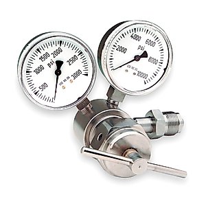 Silverline Series Specialty Gas Regulator 0 to 2000 psi, 2.5", Non-Corrosive Inert Gas