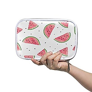 Pencil Case Watermelon Print Pencil Bag Pen Pouch Big Capacity Makeup Brush Bag for Kids Girls Boys Women School College