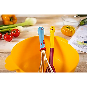 Kuhn Rikon Kinderkitchen Kids Mixing Set | Pig Mixing Bowl, Rooster Whisk & Goose Stirring Spoon | Child-Friendly Kitchen Tools for Real Cooking