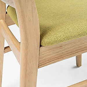 Christopher Knight Home Idalia Dining Chairs, 2-Pcs Set, Green Tea / Oak Finish