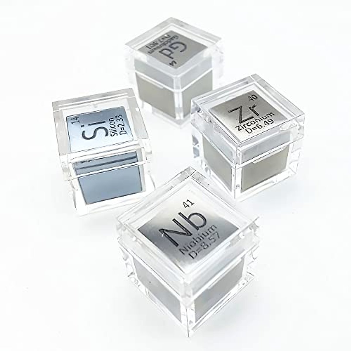 HMME Polished Tungsten Cube 10mm 99.95 percent Metal Cubes for Element Collections Lab Experiment Material Hobbies Simple Substance Block Display DIY (Zirconium)