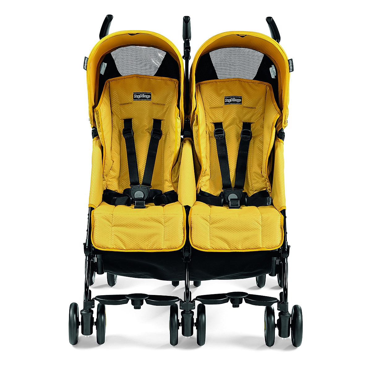 Peg Perego Pliko Mini Twin Baby Stroller, Mod Yelow