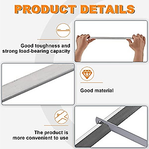 8 Pieces Hanging File Rail Clip File Divider Rail Clips 4 Pieces File Cabinet Rails for Hanging File Folder Frame for File Storage (Metal)