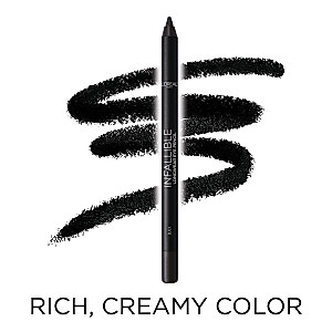 L’Oréal Paris Makeup Infallible Pro-Last Pencil Eyeliner, Waterproof and Smudge-Resistant, Glides on Easily to Create any Look, Aubergine, 0.042 oz.