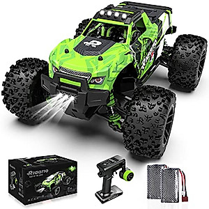 RIAARIO 1:18 RC Cars for Boys, 36 KPH High Speed Remote Control Car for Adults, All Terrain 4WD Electric Vehicle with 2.4 GHz Remote Control, Offroad Waterproof RC Trucks with 2 Rechargeable Batteries