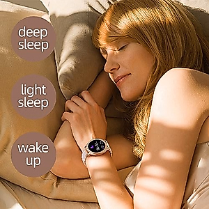 soinfo Smart Watch for Women with Answer/Make Call, Bluetooth Smartwatch for Android iOS Phones Blood Pressure Watch Sport Fitness Watch Waterproof Activity Tracker with Heart Rate Sleep Monito