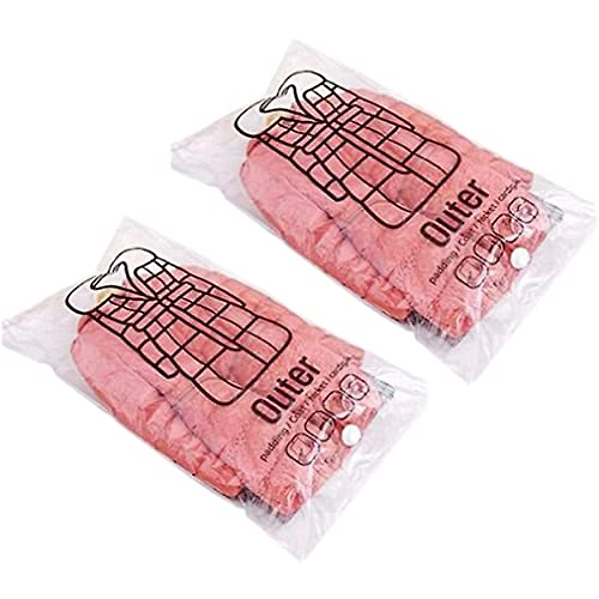 Clothes Storage Bags 2 PCS Hanging Vacuum Storage Bag Reusable Vacuum Storage Bag Can Be Used for Dresses, Coats, Down Jackets and Other Clothes