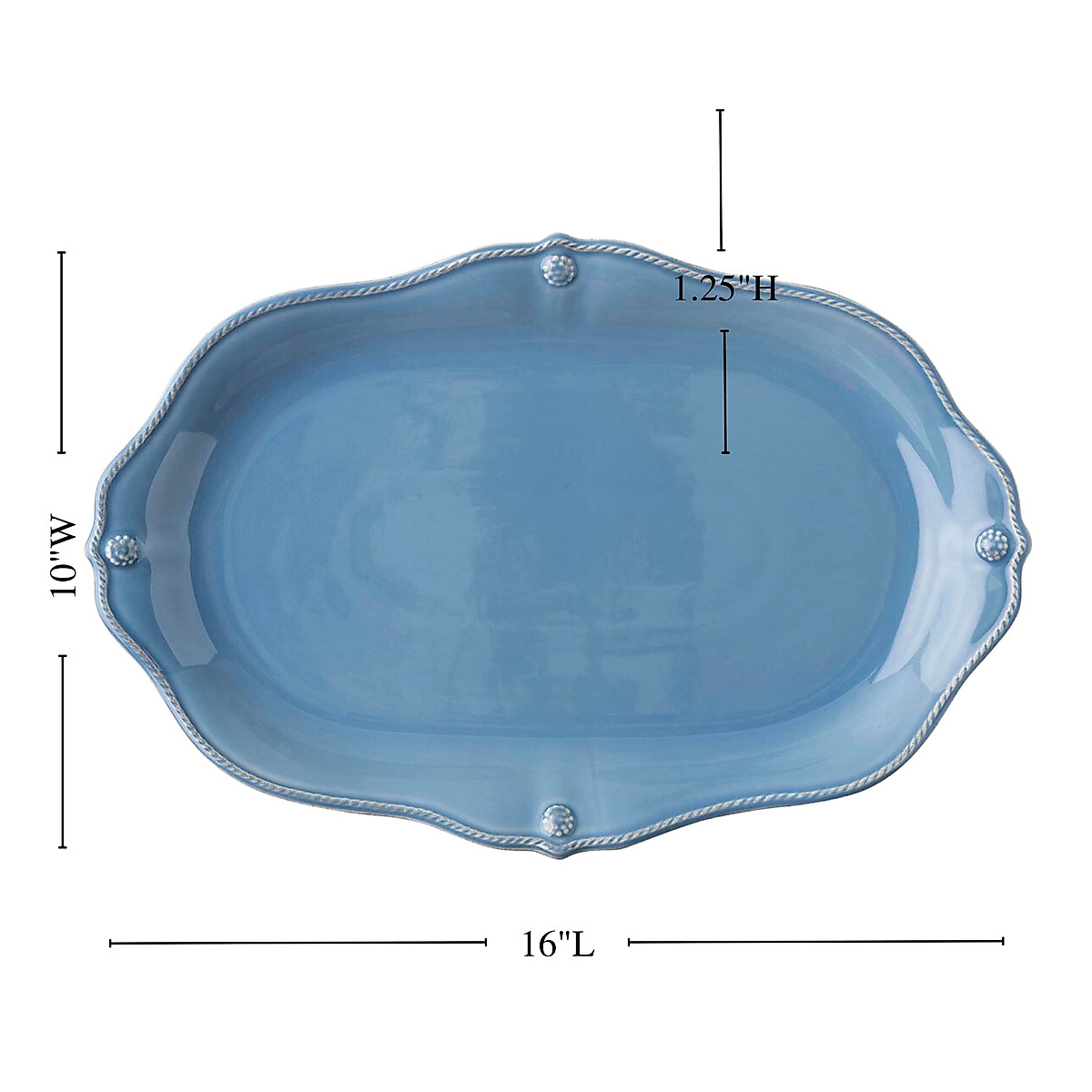 Juliska Berry & Thread 16" Platter - Chambray
