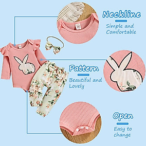 XIFAMNIY Baby Girls My 1st St.Patrick Day/Easter Day Outfit Newborn 4Pcs Pants Set