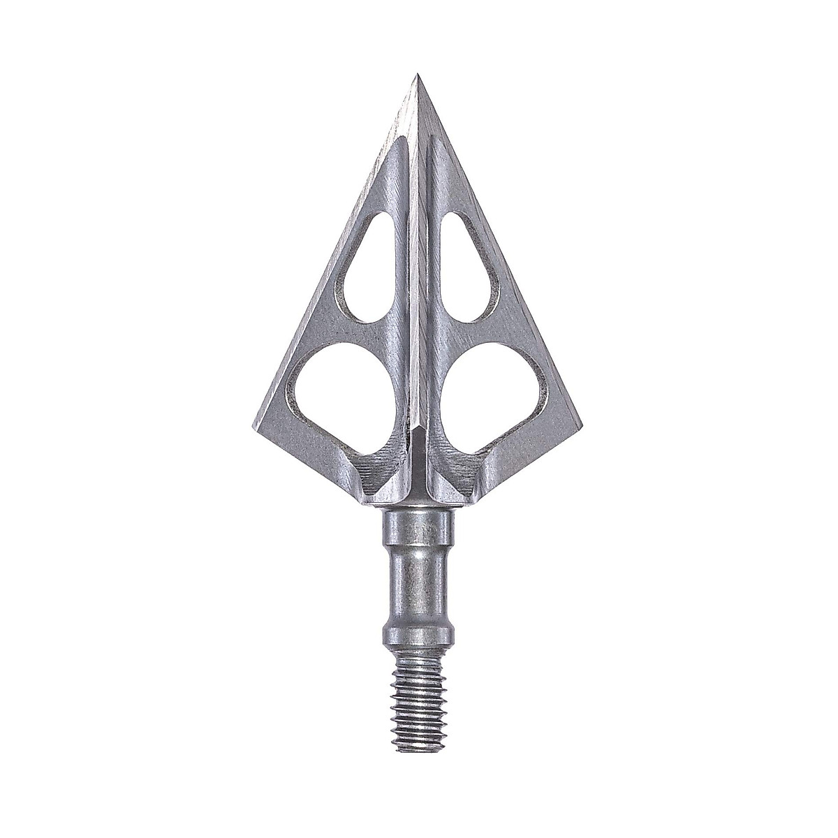 Muzzy One 100 Grain Machined Stainless Steel Ferrule 3-Blade Archery Broadhead, 3-Pack, Silver, 046" (283)