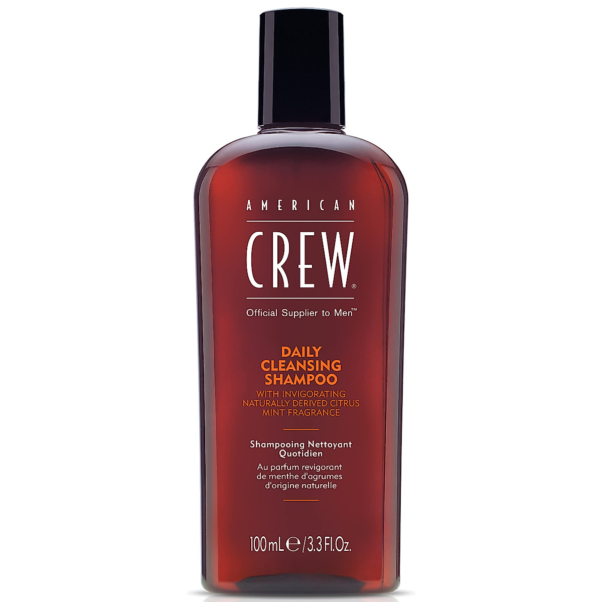 American Crew Shampoo for Men, Daily Cleanser, Naturally Derived, Vegan Formula, Citrus Mint Fragrance, 3.3 Fl Oz