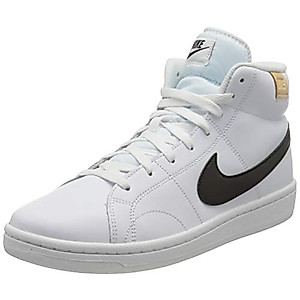 NIKE Men's Court Royale 2 MID Running Shoe, White Black White Onyx, 14 Narrow
