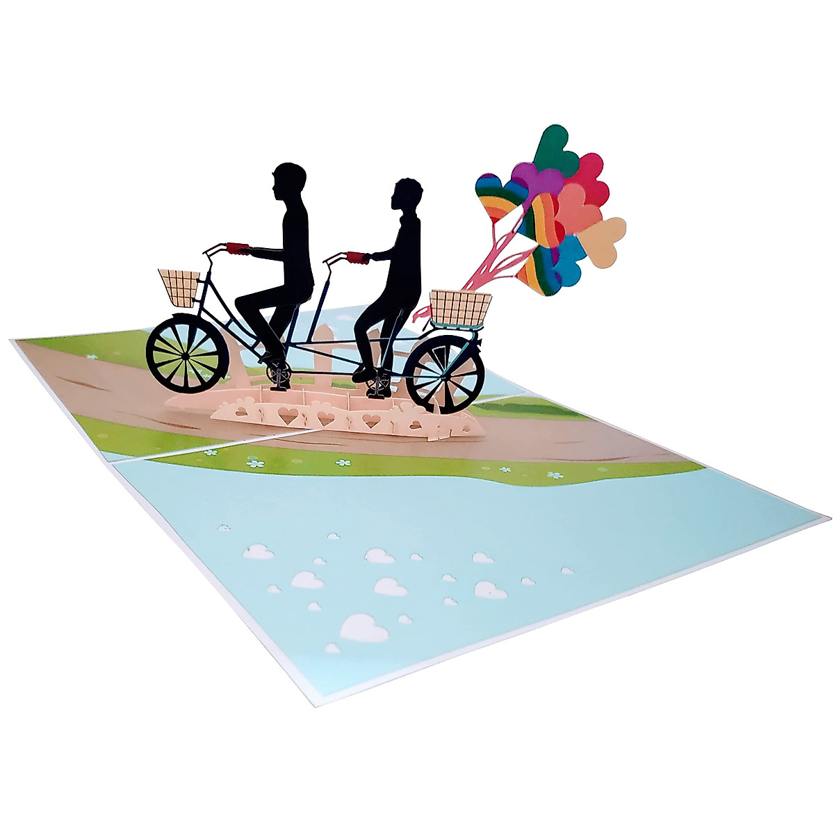 iGifts And Cards Gay Happy Fun Day 3D Pop Up Greeting Card - Valentine's Day, Fathers' Day, Romantic, Engagement, Anniversary, Wedding, Pride, Lovers, Grooms, Couple, Men, Boyfriend, LGBT