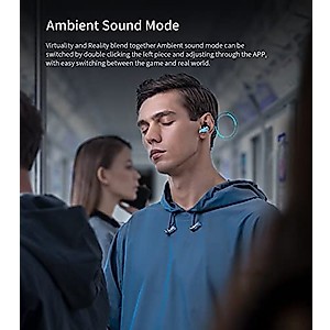 HECATE by Edifier GX07 Wireless Gaming Earbuds, Active Noise Cancelling Bluetooth Earbuds with 6 Microphones, LHDC/AAC, Ultra Low Latency, Dual Modes, App Control, RGB Light, 32.5h Playtime - Grey