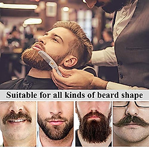 AhfuLife Stainless Steel Hair & Beard Comb, Multifunctional Folding EDC Pocket Comb with Bottle Opener, Anti-Static Hair & Beard Care Comb, Presented in Gift Box