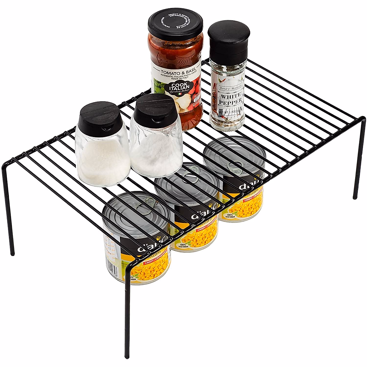 ARCCI Kitchen Cabinet Shelf Organizer Set of 6, Medium (13 x 9.4 inch) Rustproof Metal Wire Pantry Storage Shelves, Dish Plate Racks for Cabinets, Freezer, Counter, Cupboard Organizers and Storage