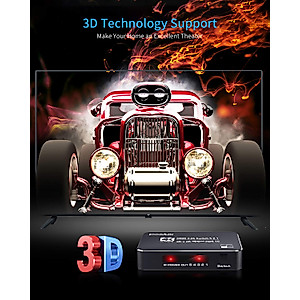 4K HDR HDMI Switch, Koopman 5 Ports 4K 60Hz HDMI 2.0 Switcher Selector with IR Remote, Supports Ultra HD Dolby Vision, High Speed (Max to 18.5Gbps), HDR10, HDCP 2.2 & 3D