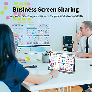 YGG 2K Portable Monitor, 13.3" Portable Laptop Monitor, 100% sRGB IPS FHD Eye Care 2560x 1600 External Monitor, USB C Mini HDMI External Display, Travel Monitor with Smart Case for Laptop MacBook PC