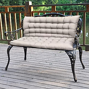 MUVLUS Indoor/Outdoor Bench Cushion, 59"x39.3" Swing Cushion Wicker Seat Cushions,Lounger Garden Furniture Patio Lounger Bench Seat Cushions (Gray)