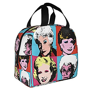 Insulated Lunch Bags Lunch Tote for Women Reusable Lunch Box for Girls (golden)