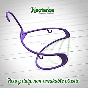 Plastic Clothes Hangers Heavy Duty - Durable Coat and Clothes Hangers - Lightweight Space Saving Laundry Hangers - Perfect Dorm Room Essentials for College Students Guys- 40 Pack Purple