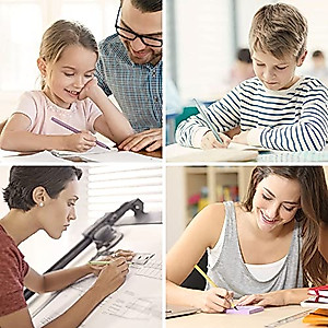 Ainiv 10 PCS Inkless Magic Pencil Everlasting Pencil Eternal with Macaron Eraser, Infinity Reusable Pencil for Writing Drawing with Extra 10 Erasers,Cute Morandi Pencils Home Office School Supplies