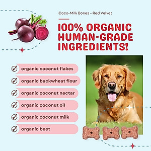 CocoTherapy Coco-Milk Bones Dog Treat (Red Velvet) 6 Oz.