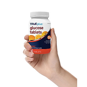 TRUEplus® Glucose Tablets, Orange - 50ct