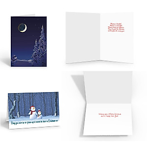 Stonehouse Collection Assorted Christmas Cards | Winter Forest Holiday Boxed Cards | USA Made | 18 Beautiful Christmas Cards & Envelopes (Forest)