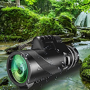 80X100 Monoculars for Adults High Power Monocular Telescope for Smartphone Wildlife Bird Watching Hunting Camping Travel Scenery with Smartphone Holder & Tripod