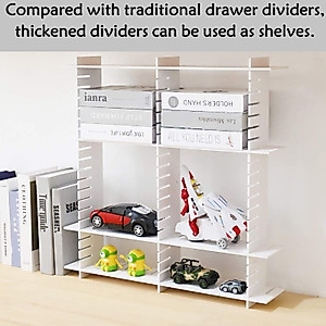 HGYZE Baby Closet Hangers with 42cm Customizable Separators for Nursery Drawer, Extendable Infant Pant Rack for Newborn Clothes -20pcs Grey Gifts & Deep Dividers for Girl Boy Toddler Kids Child