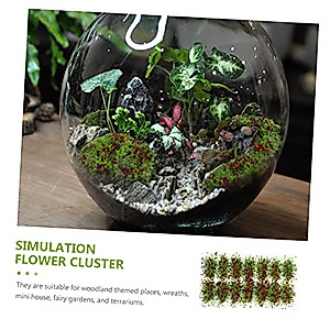 HANABASS 2 Boxes Tufts Scenery Tabletop Building Modelling Diorama Flower H Miniature Irregular Gaming for Cluster Hobby Static Train Railroad Adhesive Sand Bushy Layout Groups Grass of