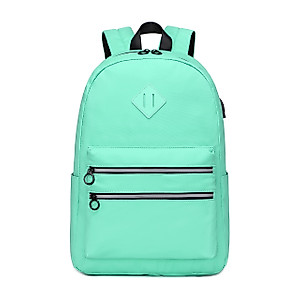Joymoze Waterproof School Backpack for Boy and Girl Cute Women Daypack Green