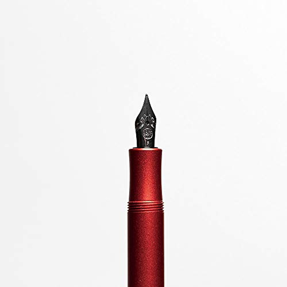Kaweco AL Sport Fountain Pen Deep Red, Fine Nib with Kaweco Sport Octagonal Clip Chrome