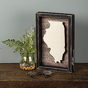 Primitives by Kathy LOL Made You Smile Box Sign, 6.75 x 10.25, Illinois