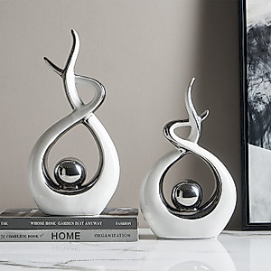 FJS Home Decor Modern Art Ceramic Statue Table House Decorations for Dining Room Living Room Office Centerpiece