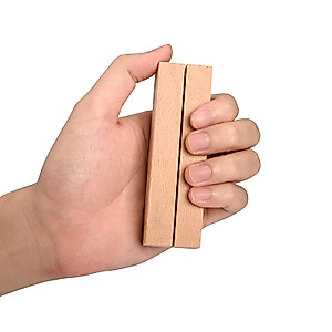 Baoz 12 PCS Wood Place Card Holders Table Number Stands Picture Holder Acrylic Sign Holders 3.9 X 1.1 X 0.7 inch for Retail Shop Cafe Wedding Dinner Home Party Events Decoration