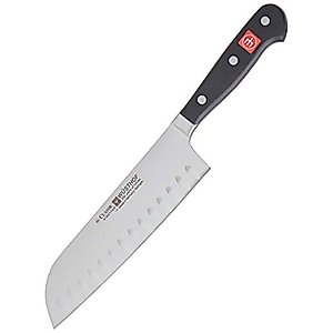 Wusthof Classic Santoku w/Board, One Size, Black, Stainless Steel