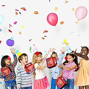 NITELUO Spider Birthday Party Supplies,10 PCS Party Favor Boxes,Cartoon Birthday Party Decorations,Birthday Party Goodie Bags for Spider Themed Party