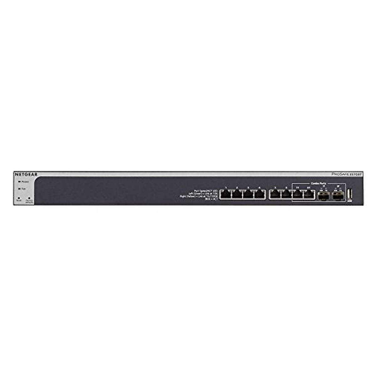 NETGEAR 8-Port Smart Managed Plus Switch, 8x10GBASE-T, 1xSFP+, 10xSFP+, ProSAFE Lifetime Protection (XS708E), Silver