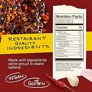 Momofuku Chili Crunch by David Chang, (5.3 Ounces), Chili Oil with Crunchy Garlic and Shallots, Spicy Chili Crisp, 2 Pack